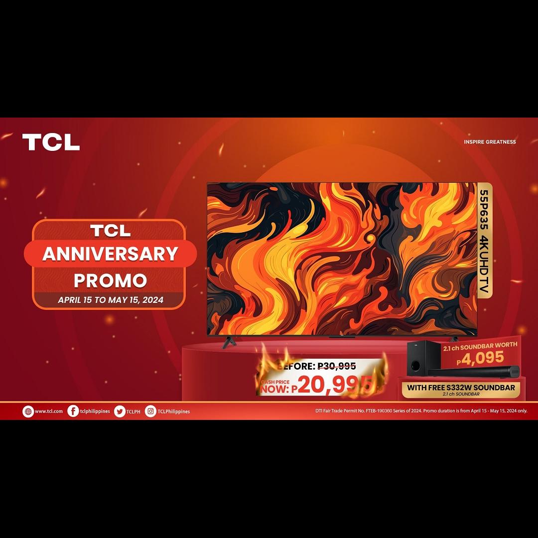 TCL Anniversary Bash! Grab the 55 - Inch TV, P635 for Lower Prices