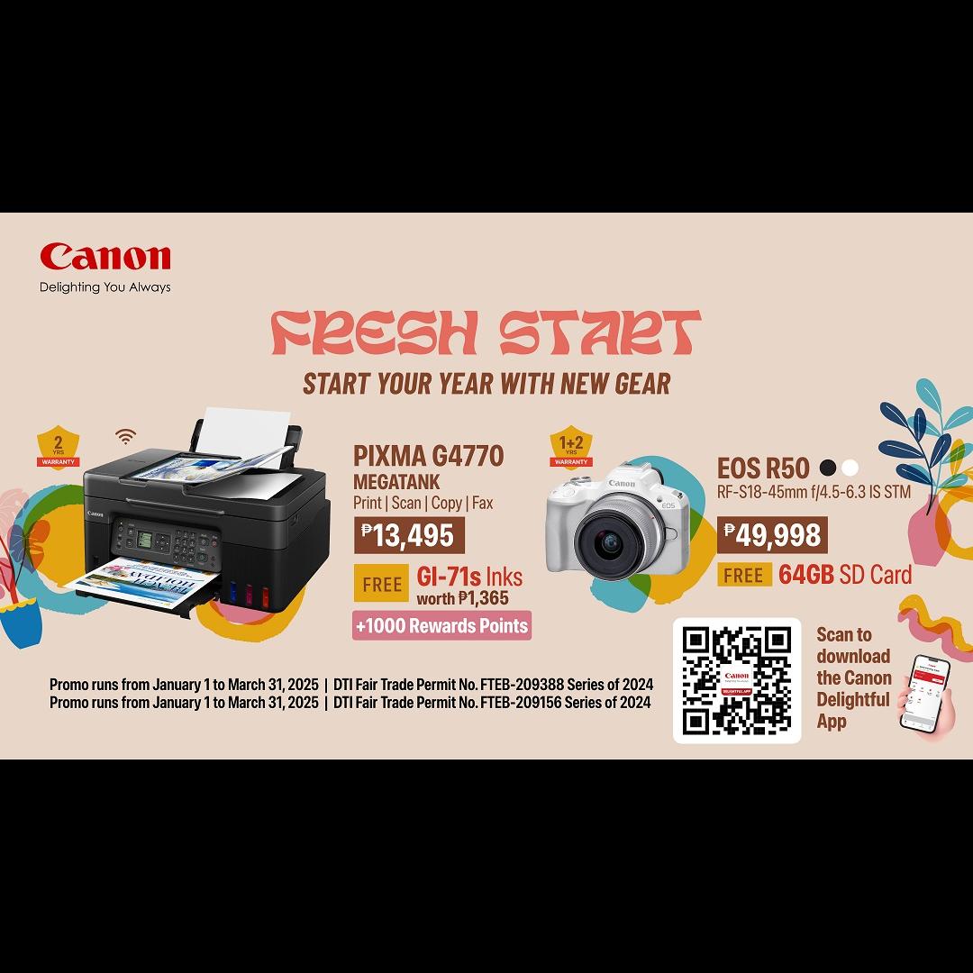 Canon Philippines Rolls Out New Year Promos for Cameras and PIXMA printers